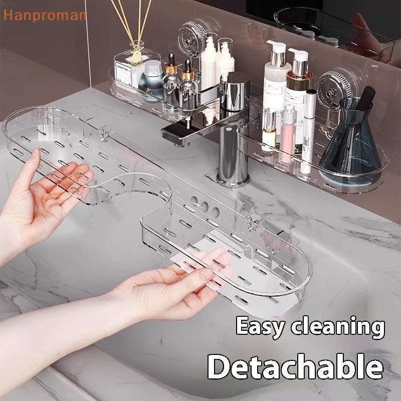 Hanproman> Bathroom Detachable Faucet Storage Rack Suction Cup Non ...