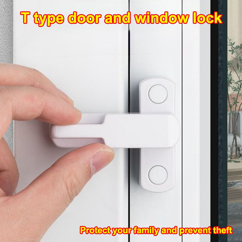 BDGF 2/3/5Pcs T-locks Plastic Upvc Child Safe Security Window Door Sash ...