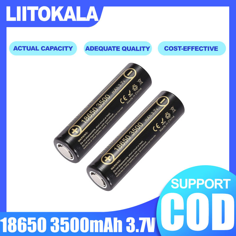 100% original Liitokala 18650 3500mAh 3.7V Li-ion battery+Litokala 402 ...
