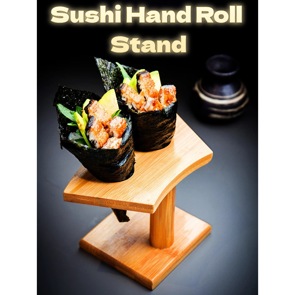 Bamboo Sushi Hand Roll Rack Roll Shaped Sushi Rack Sushi Container ...