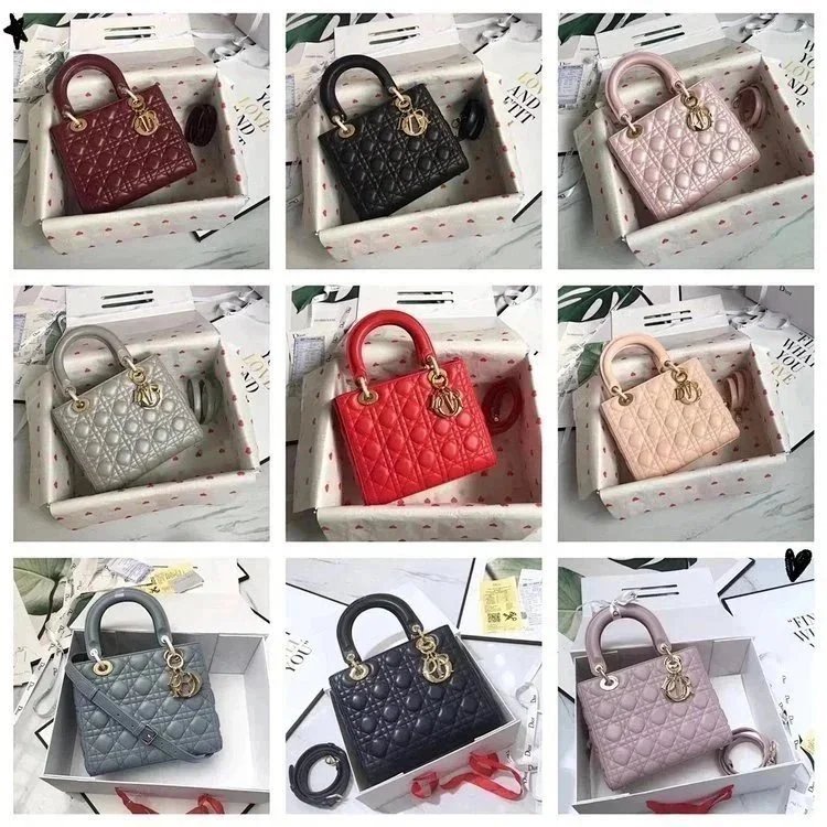 Dior Ladies Classic lady dior Five Grid 5 Grid Dior Bag Portable ...