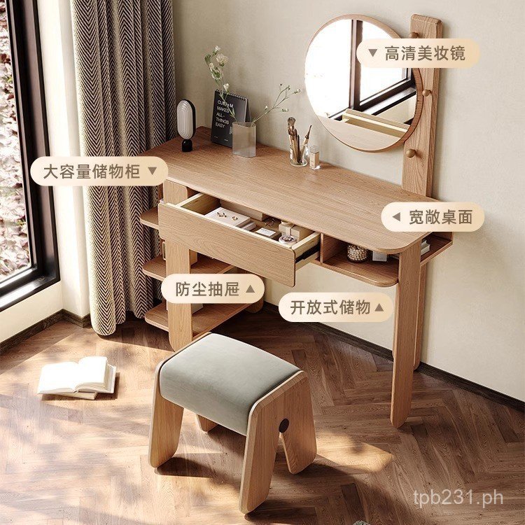 Japanese Style Integrated Nordic Multifunctional Bedroom Dressing Table ...