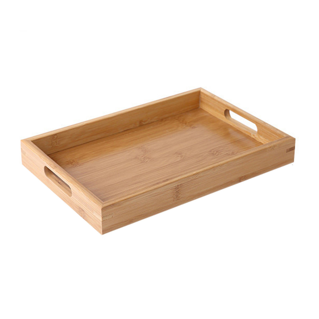(Viva)Japanese-Style Wooden Bamboo Serving Tray Tea Breakfast Saucer ...