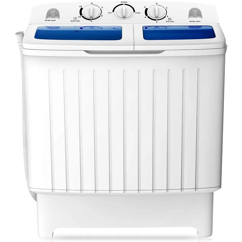 Portable Washing Machine, Twin Tub 18 Lbs Capacity, Washer(11 Lbs) And ...