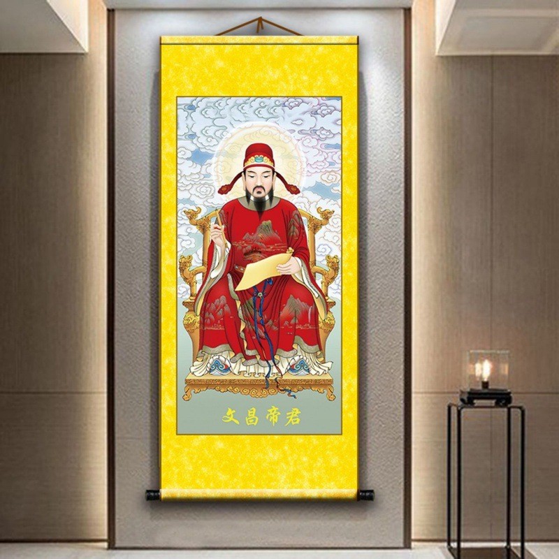 Wenchang Emperor Portrait Wenqu Star Kui Star Dot Dot Entrance Scroll ...
