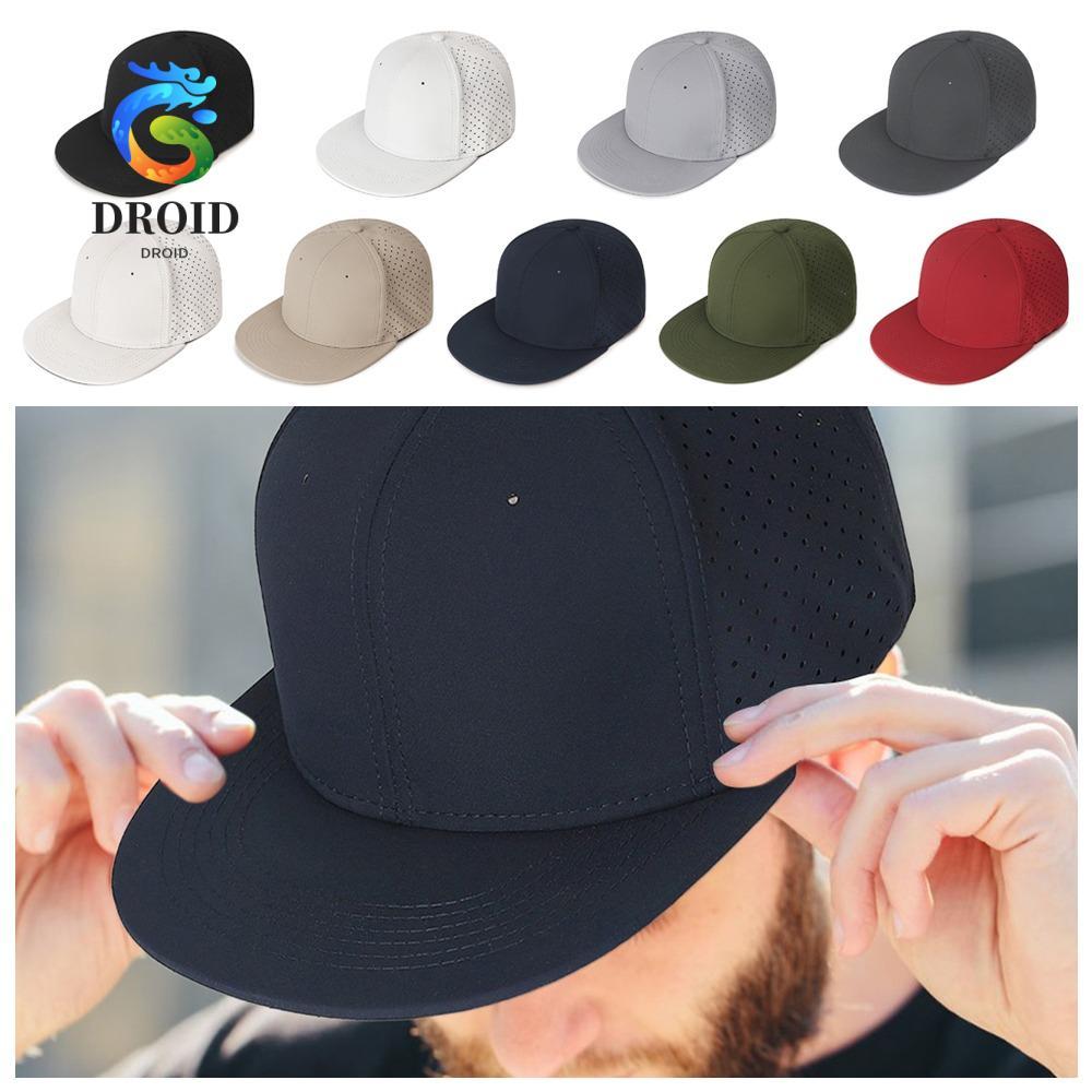 DROID Mens Baseball Cap, Solid Full Closed Trucker Hat, Breathable 6 ...