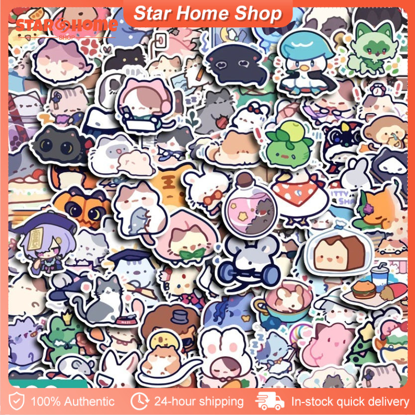 100pcs Cute Cartoon Stickers for Laptop, Waterproof Vinyl DIY ...