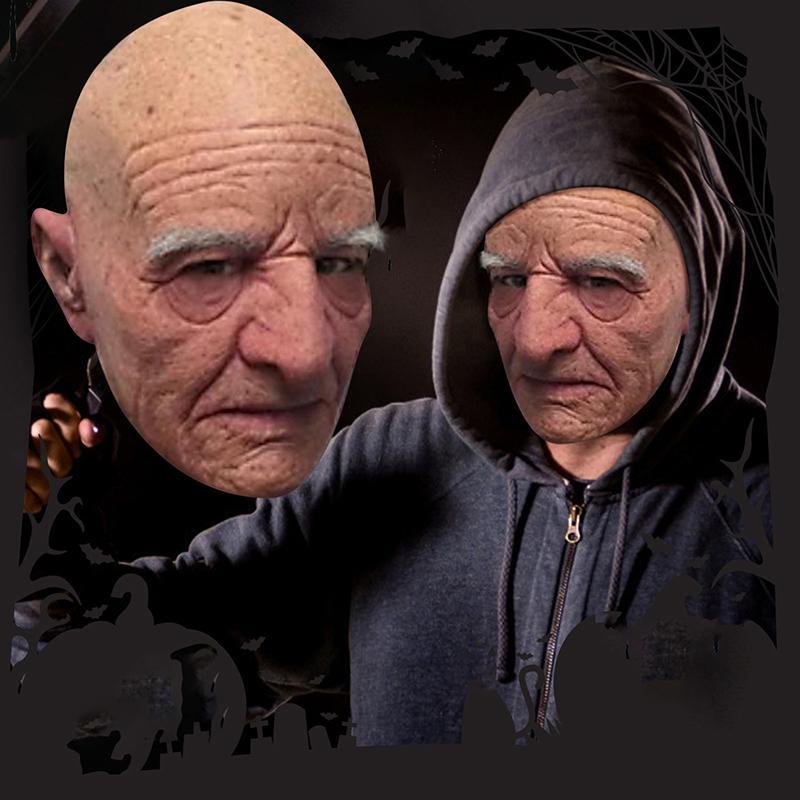 BMPH Belle Breaking Bad Halloween Scary Bald Old Man Mask Costume Party ...