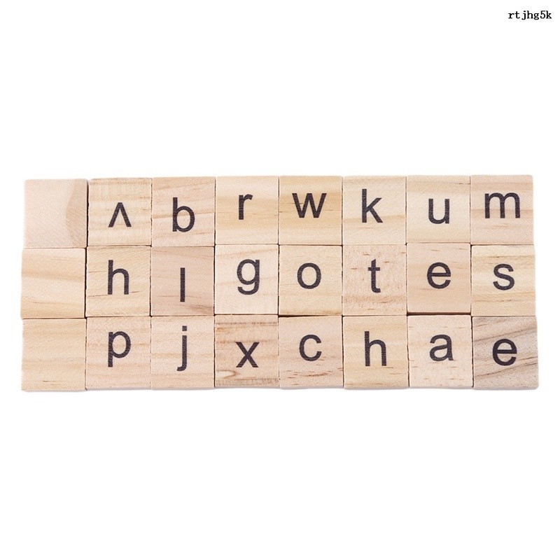 1 Set Wood Letter Tiles Wooden Scrabble Tiles A-Z Capital Letters For ...