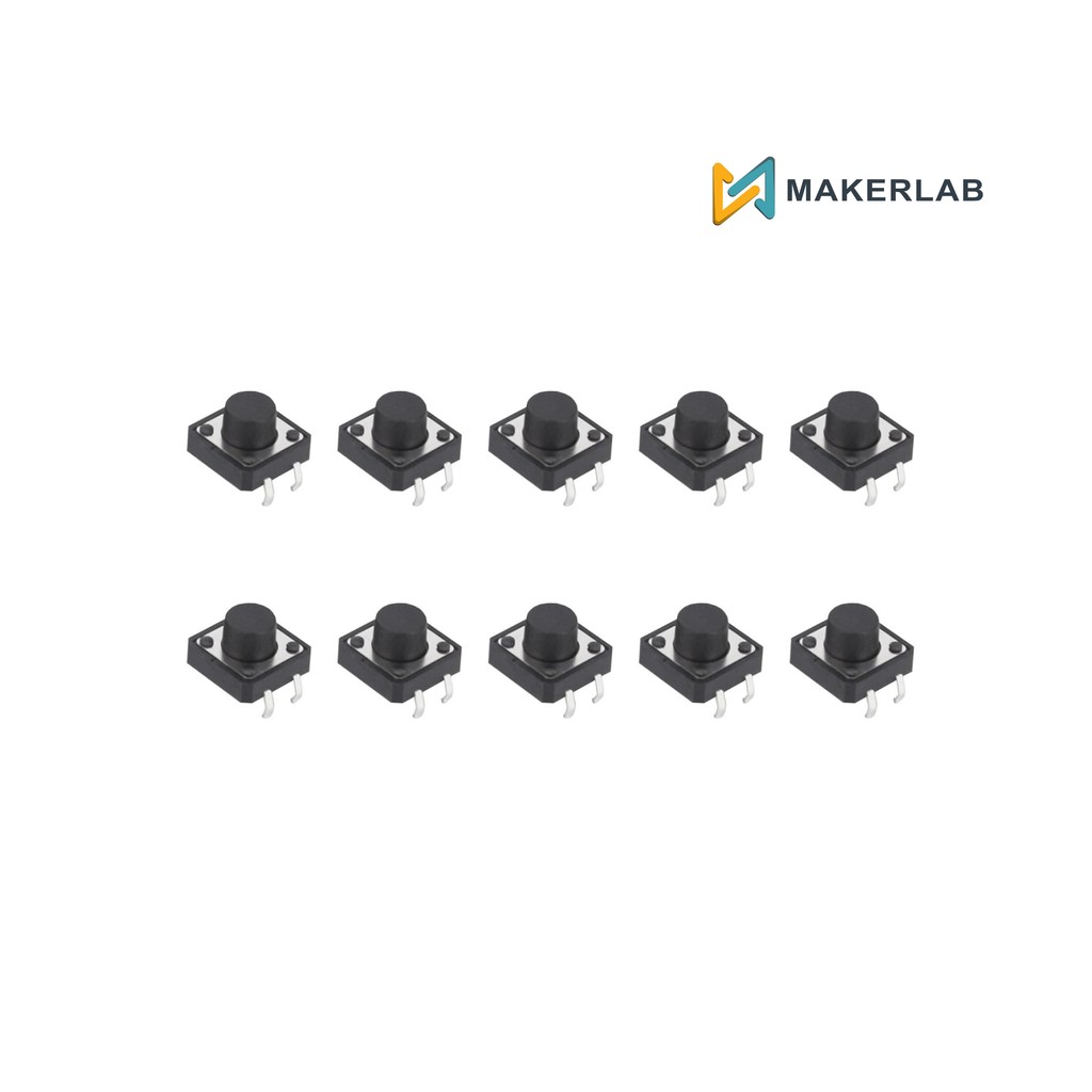 10pcs 12mm Round Tactile Mini Push Button 12x12x7.5mm | Shopee Philippines