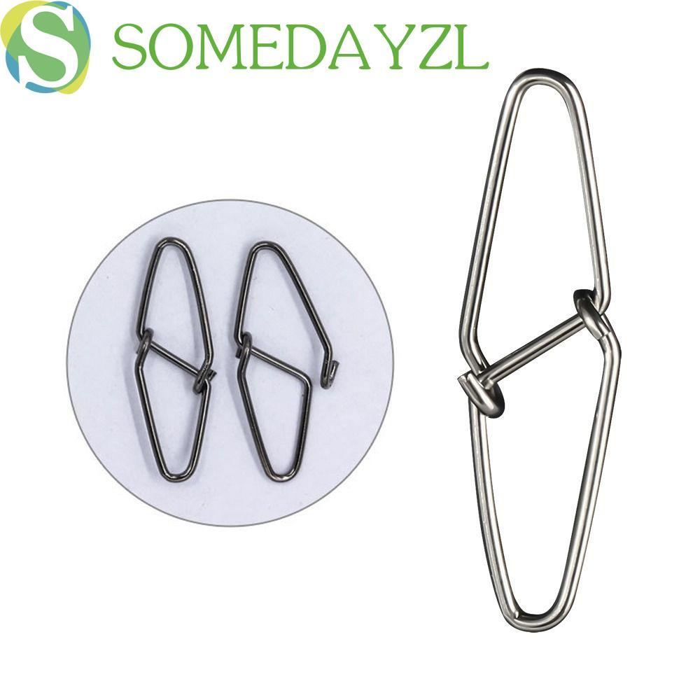 SOMEDAYZL 100PCS Fishing Swivel Snap, Double Buckle Design Not Damaging ...