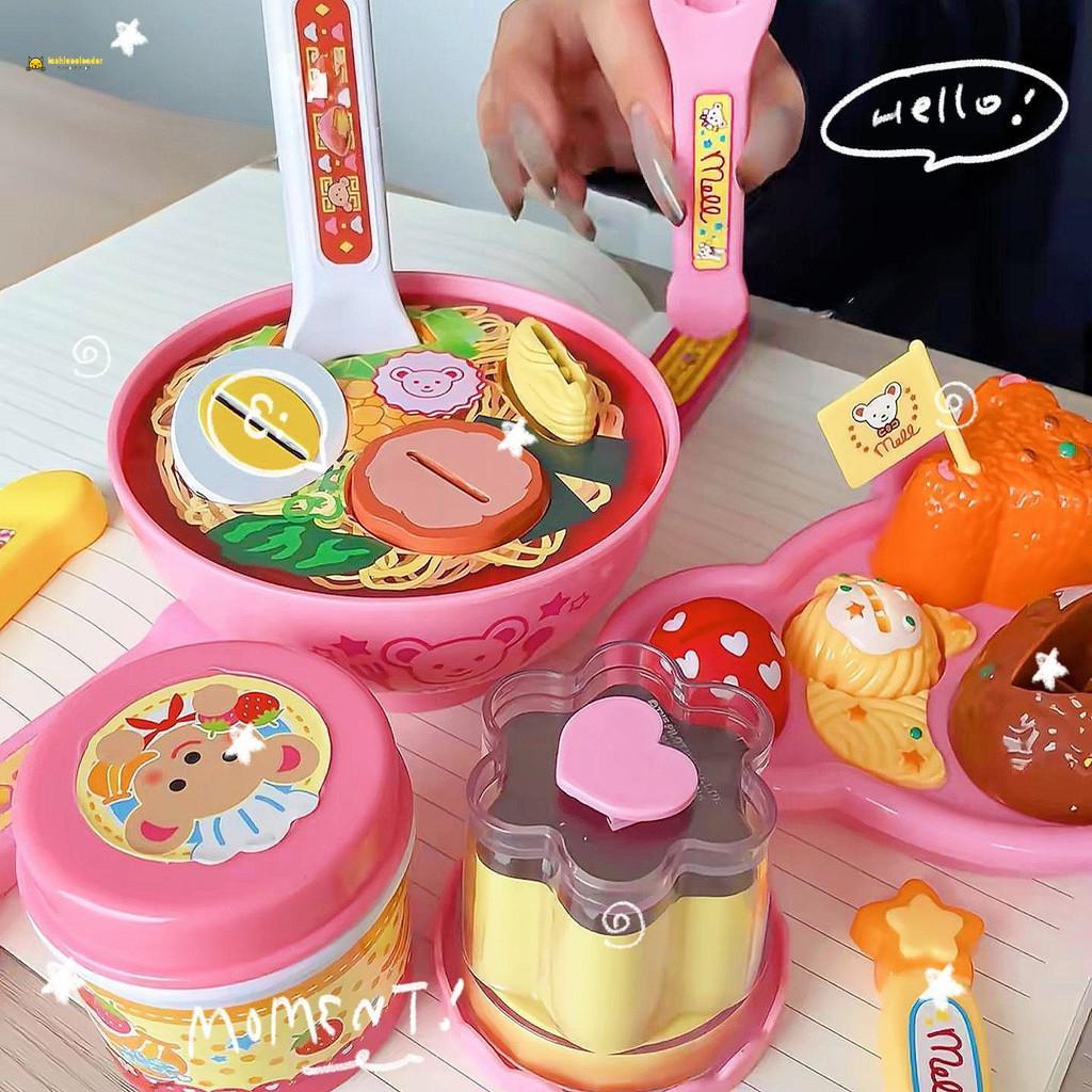 Strawberry Pudding Bento Bear Ramen Pretend Play Food Set - Toy for ...