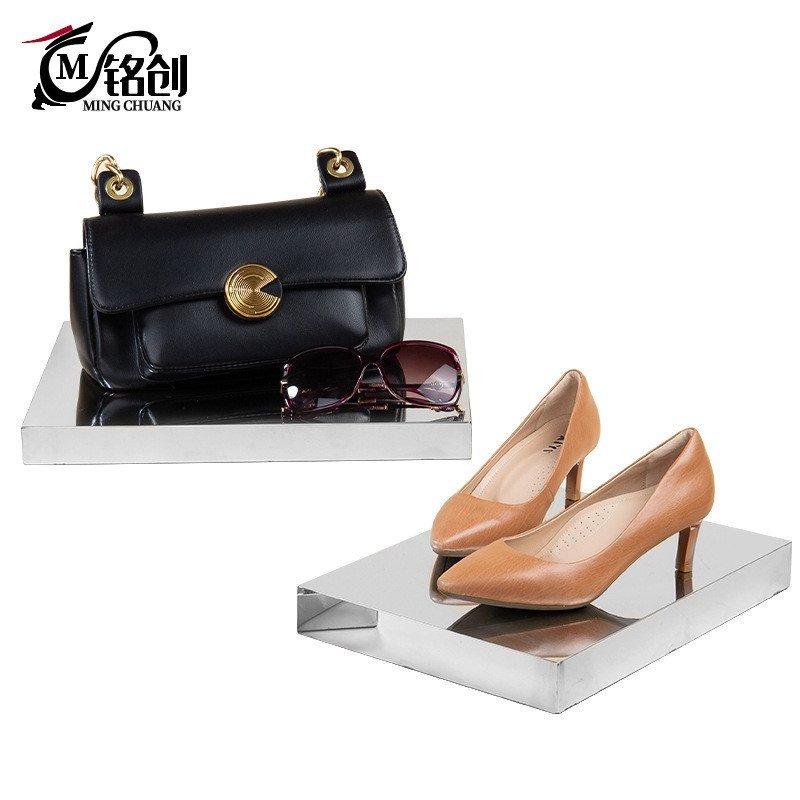 Counter Shoe Rack Shoe Bag Display Stainless Steel Bag Display Tray ...