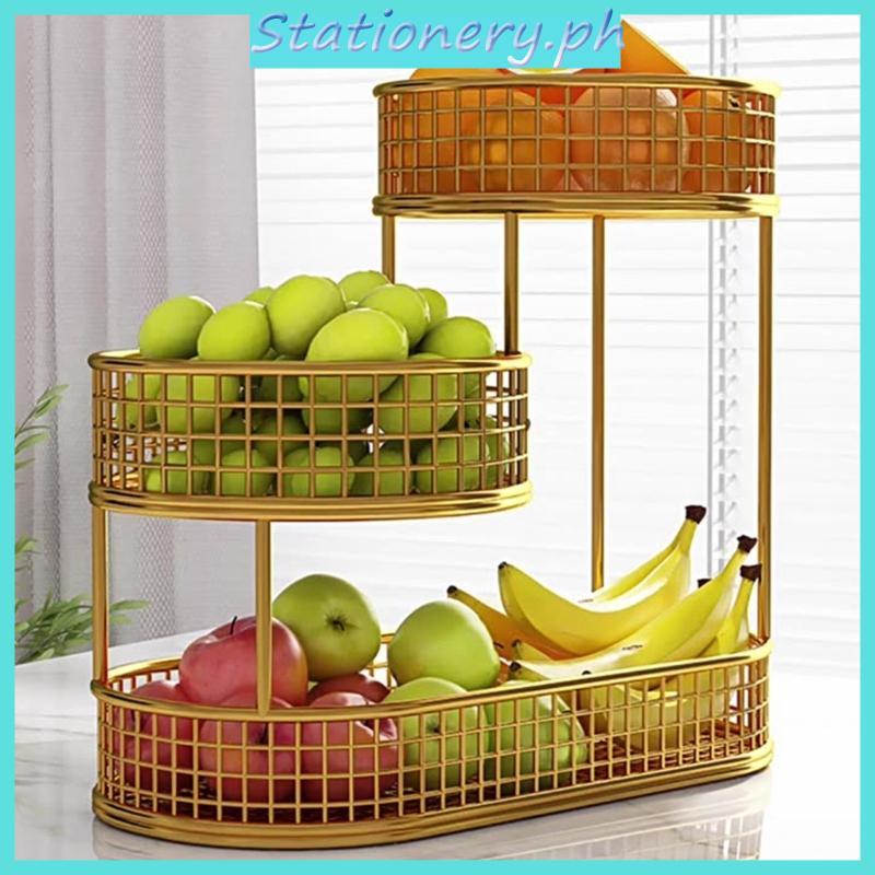 Stat Rustproof Metal Fruit Basket with Not Slip Base for Living Room ...