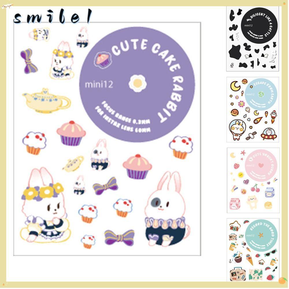 SMILE Instant Camera Sticker, Cartoon Cute Decorative Decal, PVC ...
