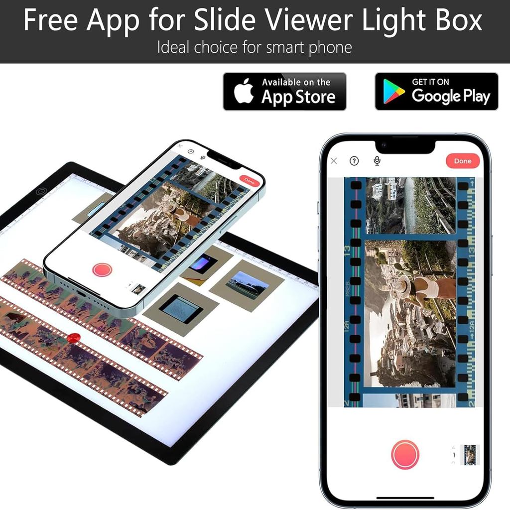 Slide Viewer Light Pad for Slides and Film Negative Scanning, Ultra ...
