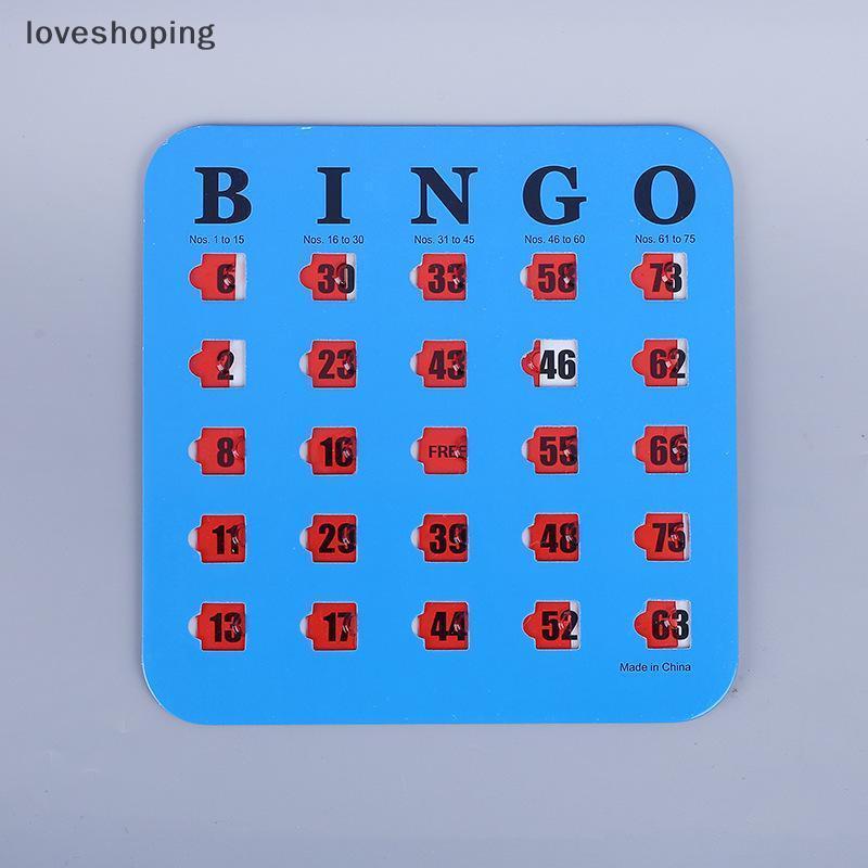 [loveshoping] 5pcs Bingo Game Card Easy-Read With Sliding Windows ...