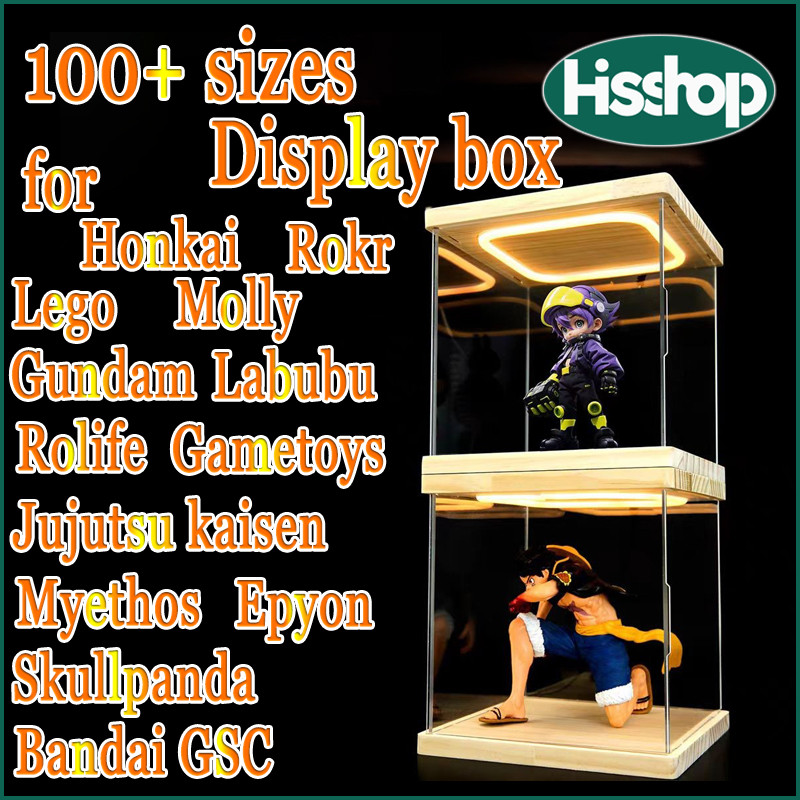 10~60cm customizable LED acrylic display case,Gundam Bandai Honkai Rokr ...
