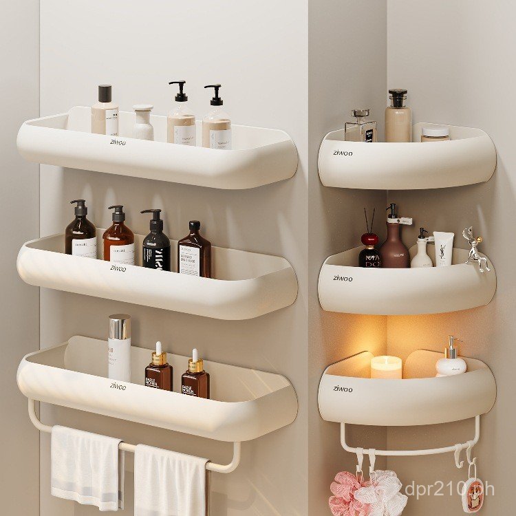 No-Drill Storage Rack for Bathroom Sink, Wall-Mounted Bathroom Shelf ...