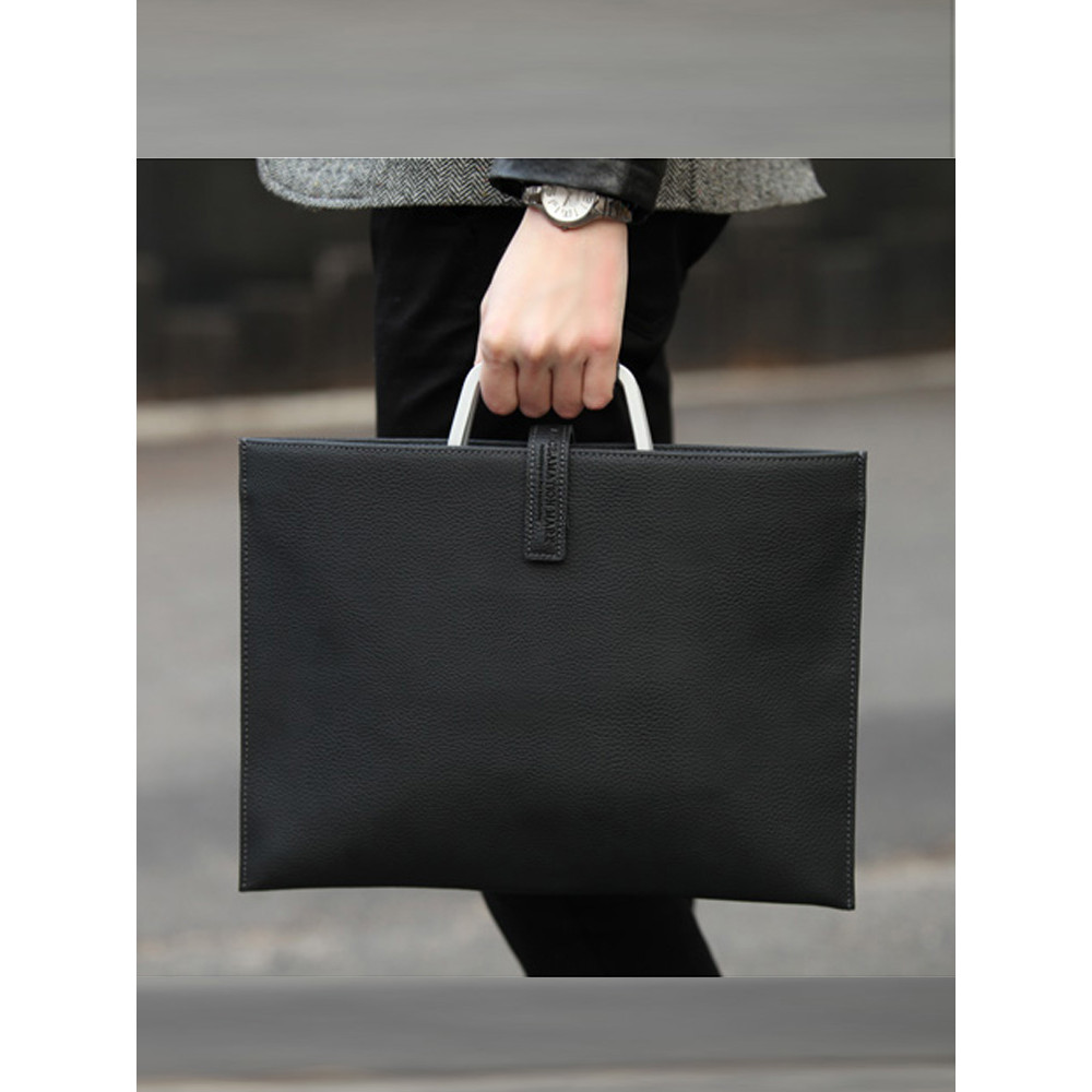 Briefcase Business Handheld Men's Genuine Leather Document Simple ...