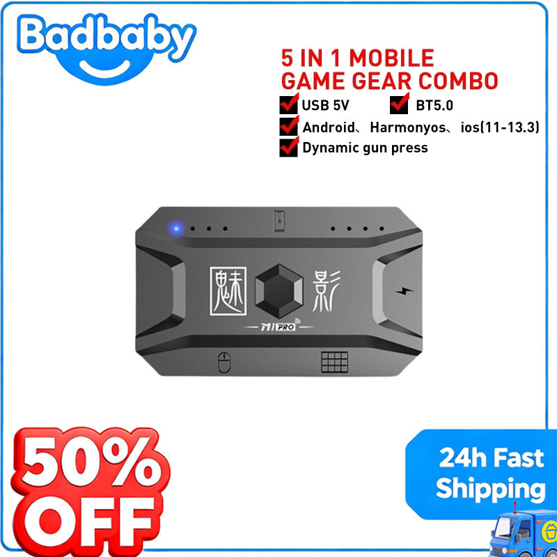 M1 Pro Mobile Phone Game Converter Gaming Keyboard Mouse Controller BT ...