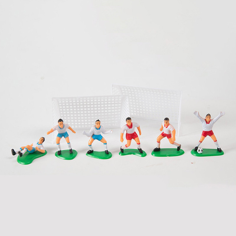 K&X Soccer Ball Goal Player Figurine Cake Toppers Football Cake ...