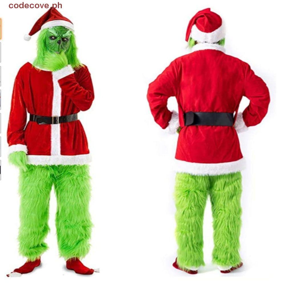 CODECOVE The Green Grinch Costume, Anime Headwear Santa Claus Costume ...
