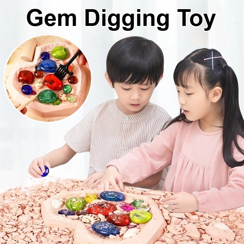 Gem Digging Toy Adventure Archaeological Excavation Kit Educational Box ...