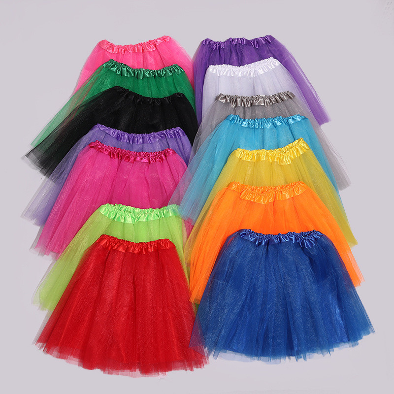 3-8 Years Old Children Dance Performance Pettiskirt Three-Layer Gauze ...