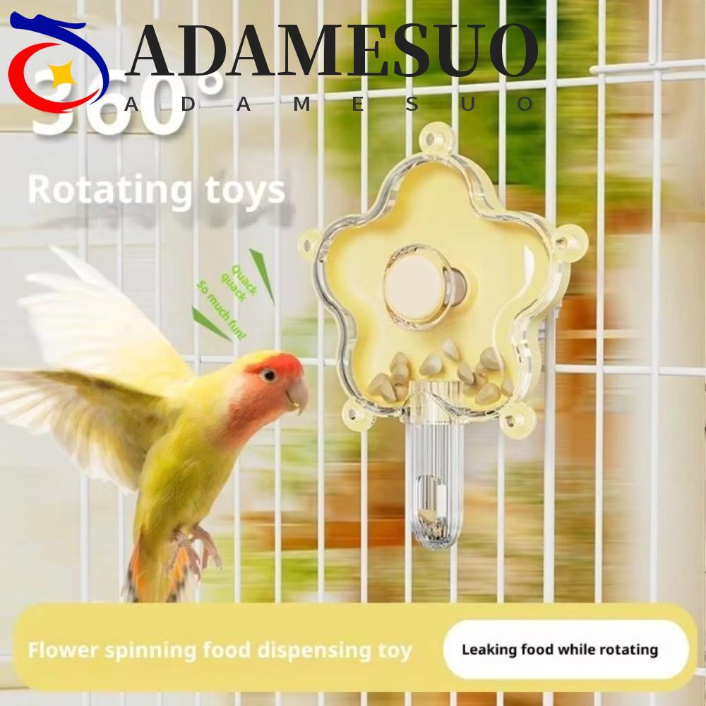 ADAMESUO Rotating Bird Feeder, Flowers Shape Adjustable Bird Foraging Toy, Creative Plastic ...