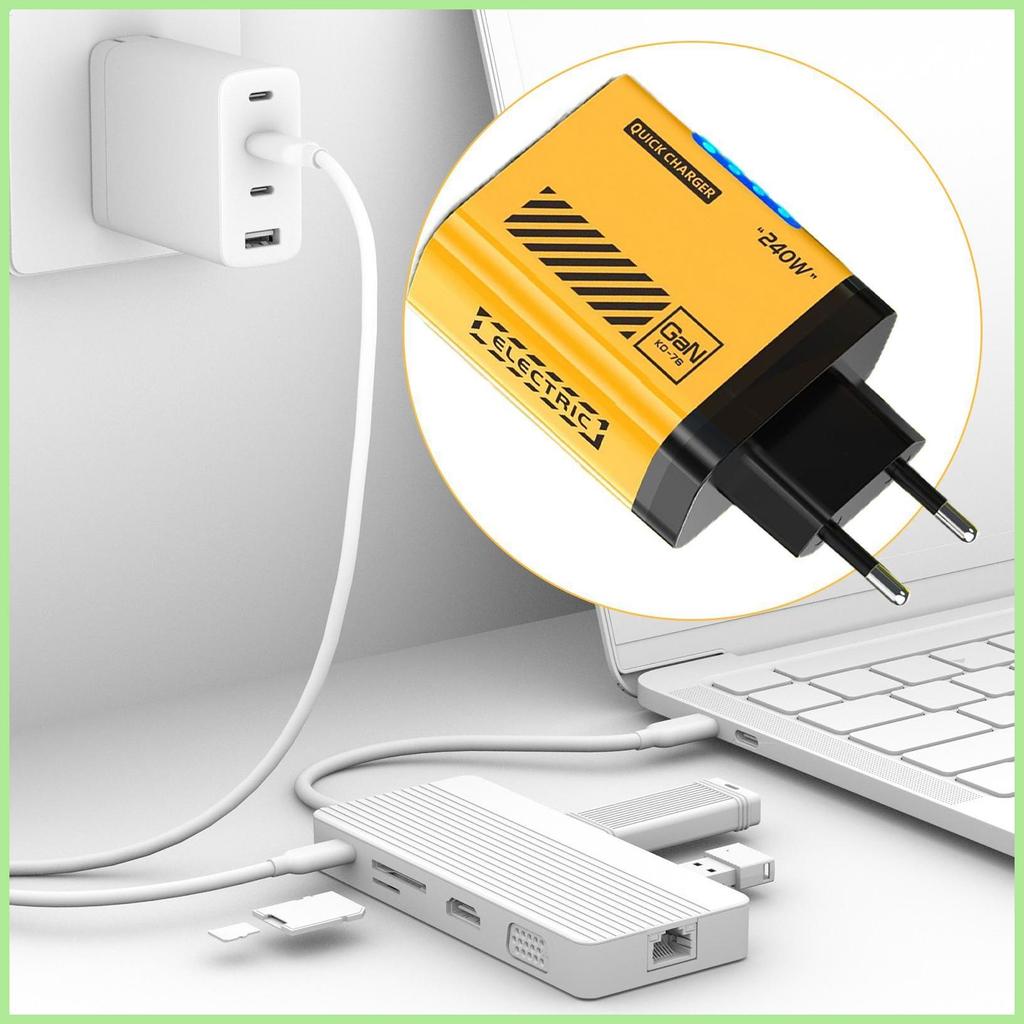 USB Charger Block 5-Port USB Wall Charger Brick Compact Adapter Brick ...