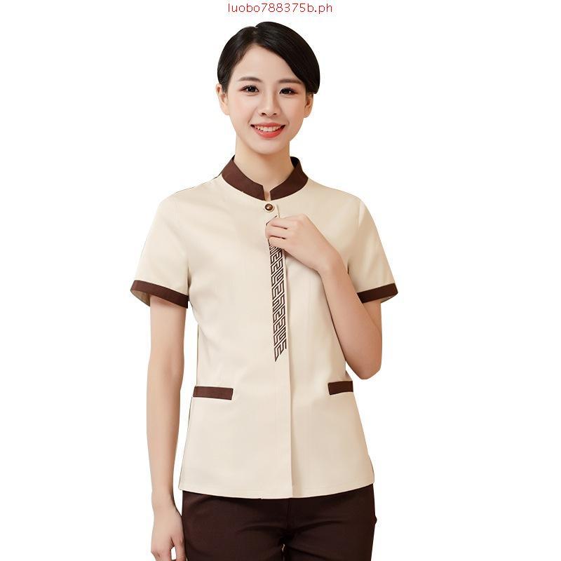 Hotel Cleaning Uniform Unisex Short Sleeve Housekeeping Tops hotel ...