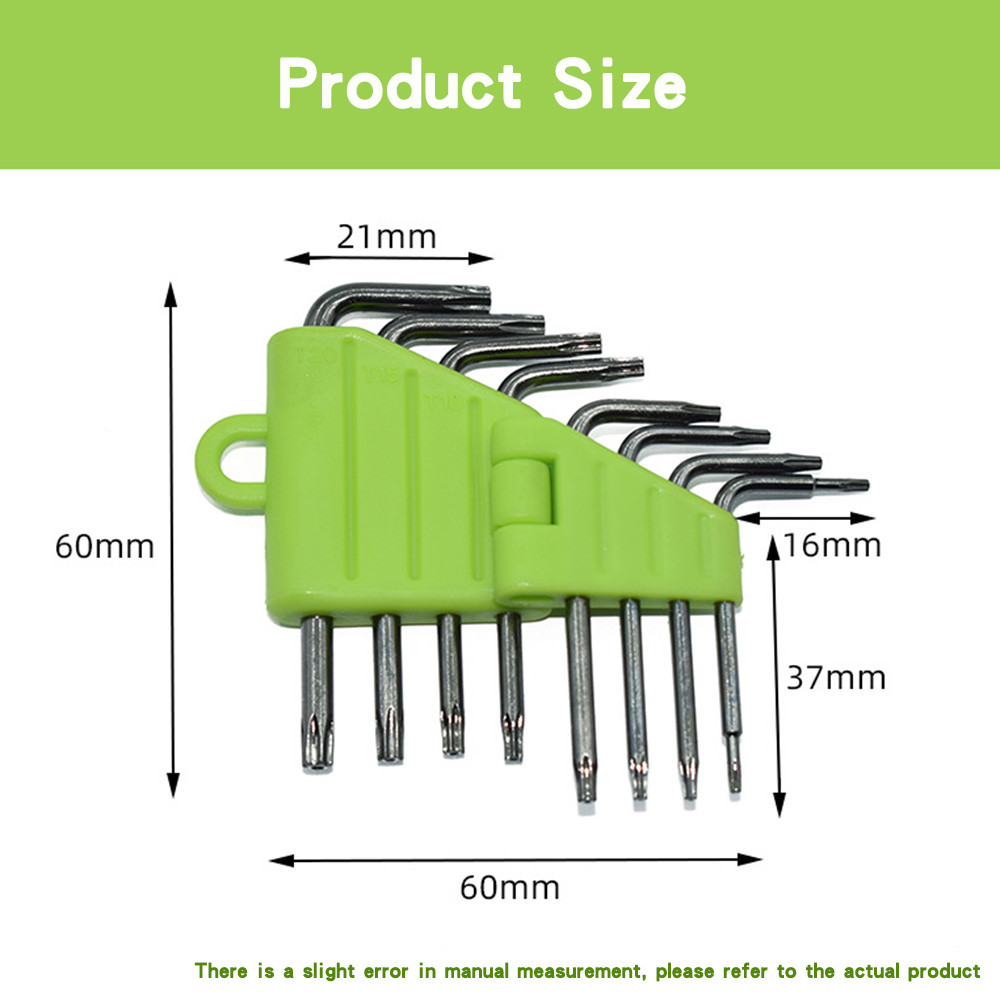 8-pcs Set Mini Allen Wrench Flower-shaped Star With Hole T5 T6 T8 T10 ...