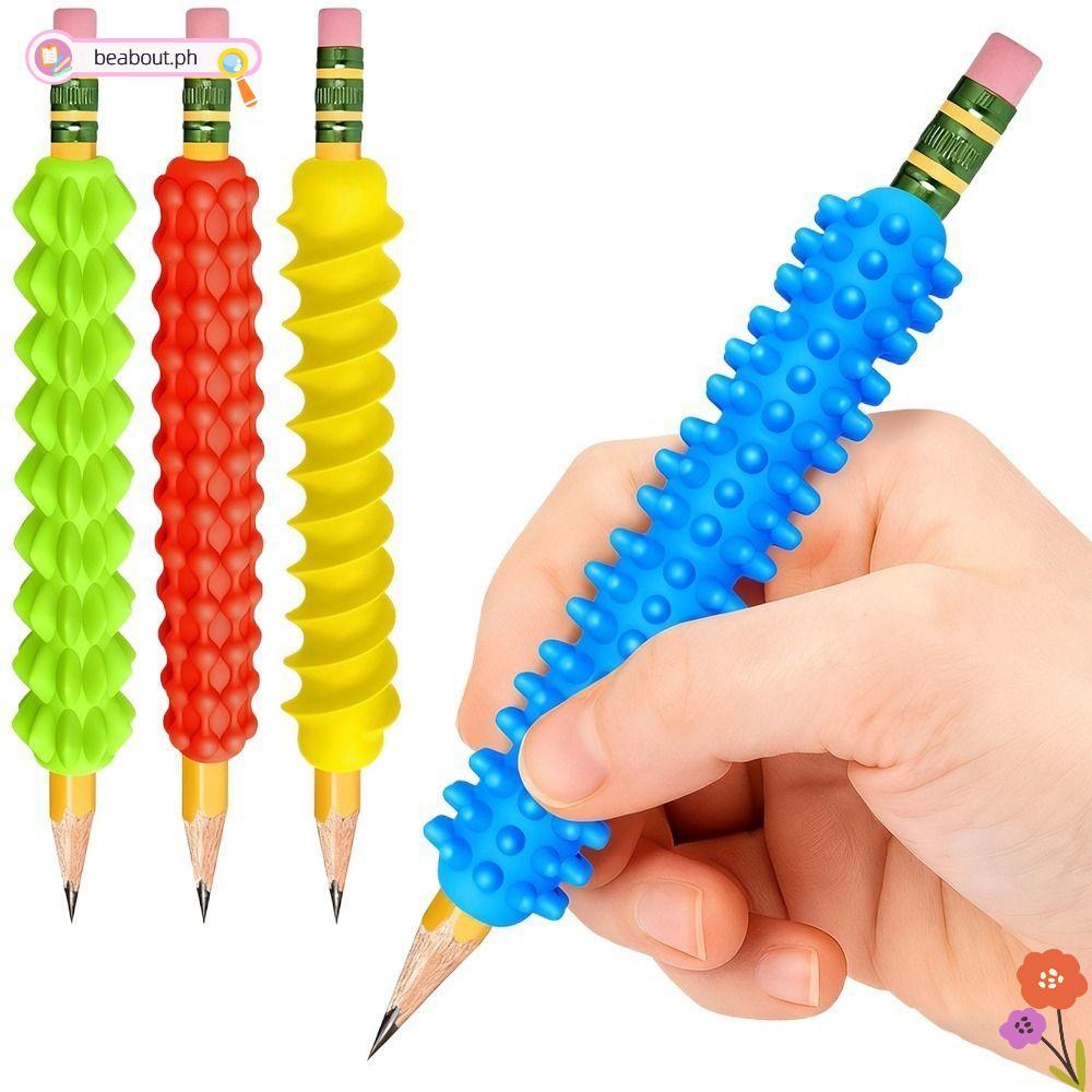 BEABOUT Pencil Sleeves, Textured Write Right Learning Pencil Grips ...