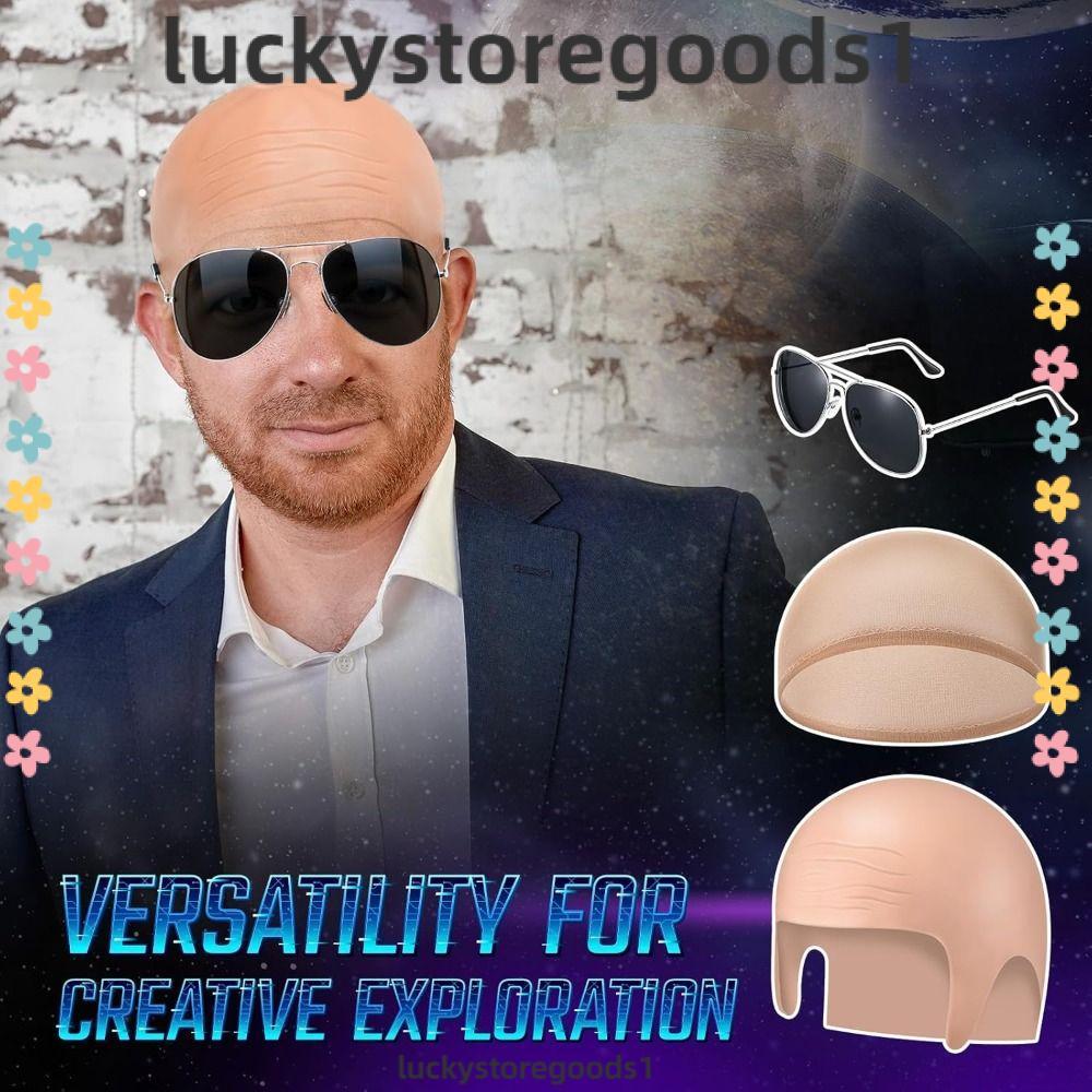 LUCKYSTOREGOODS Bald Head Wig Cap, Nylon Can Be Cut Bald Caps, Hot ...