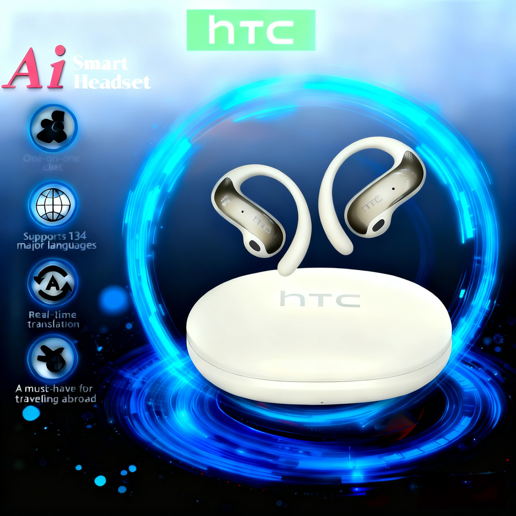 HTC NE19 Translator Earbuds – AI-Powered Calling, Touch Controls, and ...