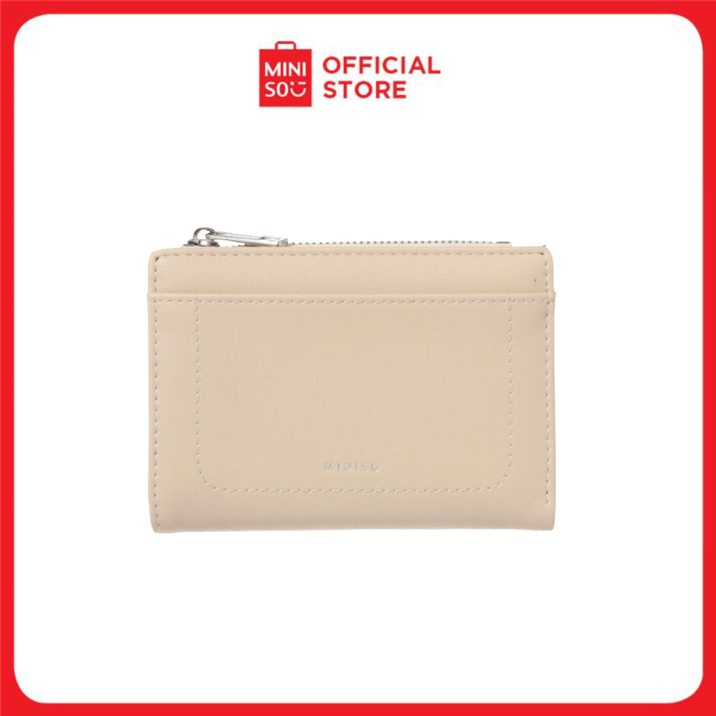 MINISO Bi-Fold Women's Wallet (Beige) V.2 | Shopee Philippines