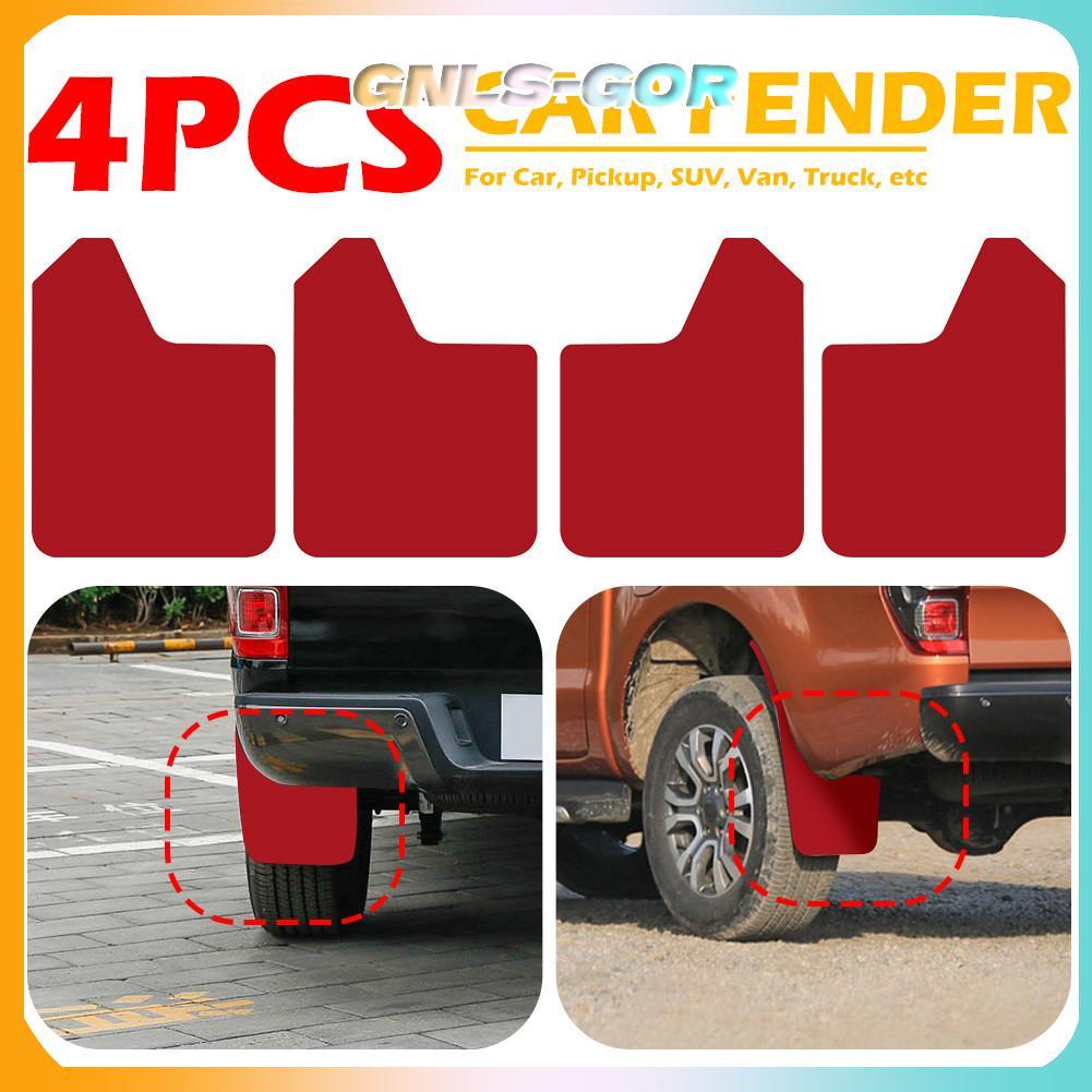 4x Red Universal Splash Guard Mud Flaps for Car Pickup SUV Fender ...