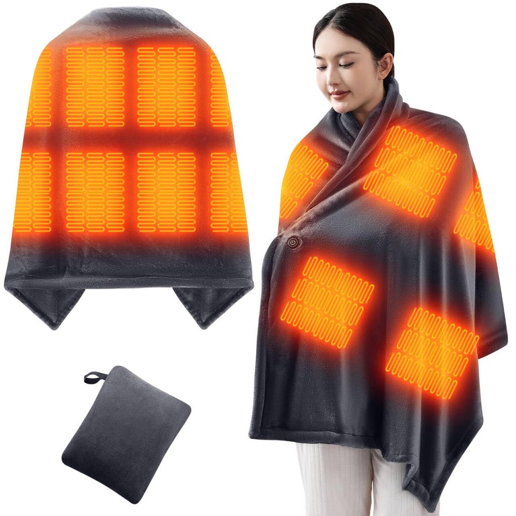 Electric Blanket, Can be Used as a Throw or Lap Blanket [3-Second Fast ...