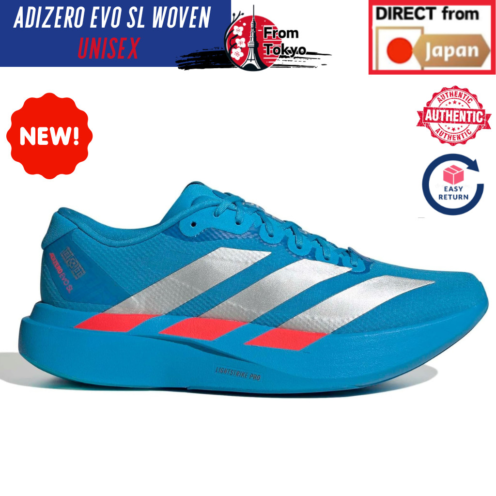 Adizero EVO SL Woven Unisex Running Shoes Solar Blue/Silver Metallic ...