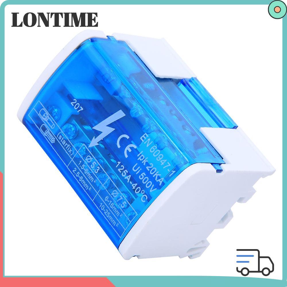 LONTIME STORE Terminal Distribution Box, 207 125A Din Rail Terminal ...