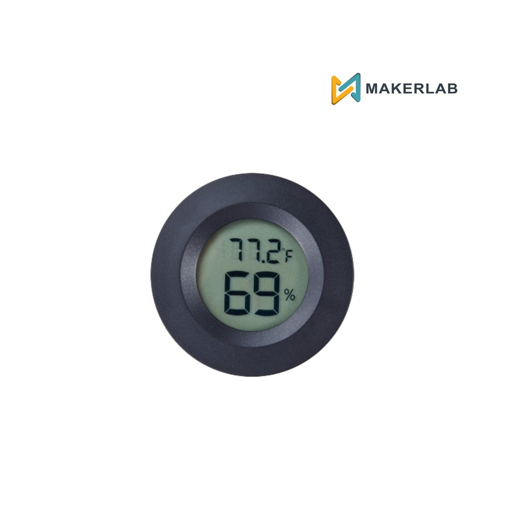 Mini Circular Thermometer and Hygrometer with Digital Display Indoor ...