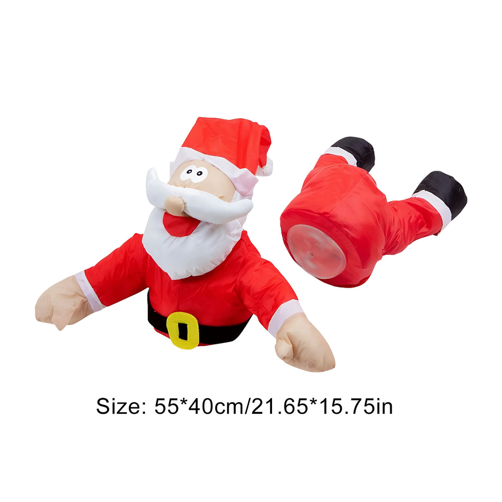 Christmas Crashing Santa Animated Window Decoration with Broken Glass ...