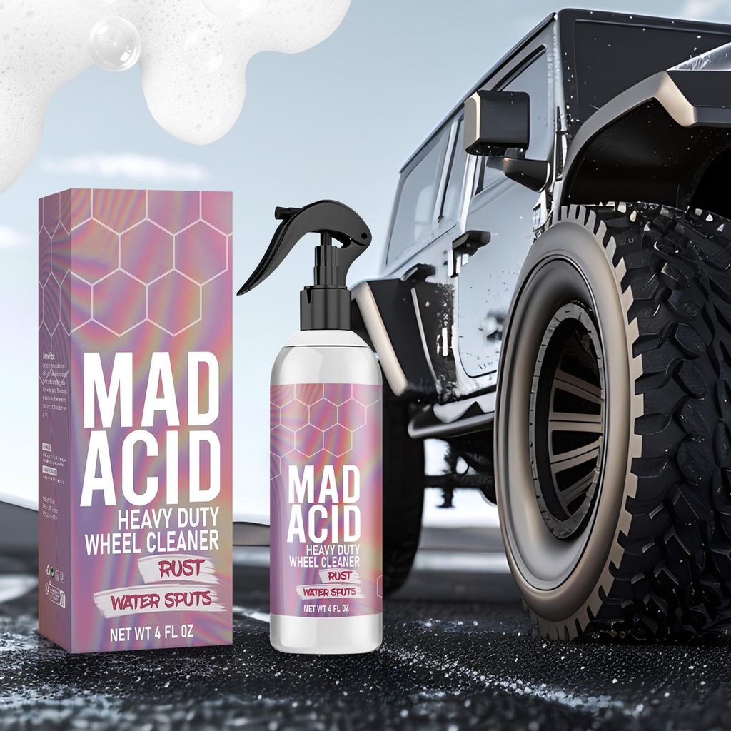 Car Wheel Cleaner Liquid Spray Mad Acid Glass Cleaner for Alloy Chrome ...