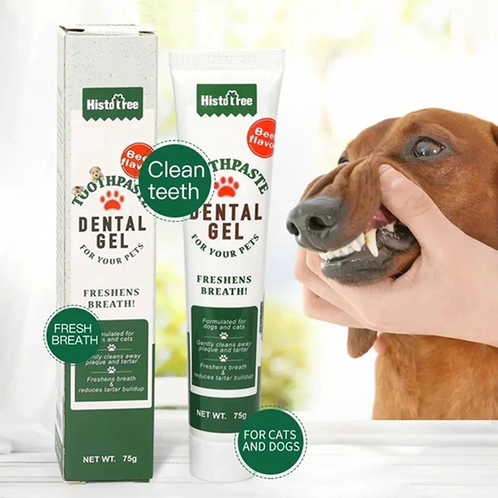 70g Pet Dog Toothpaste Dog Oral Cleaning Toothpaste Fresh --beef Breath ...