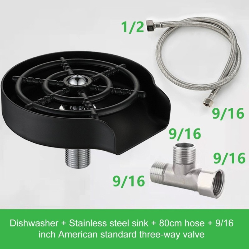 POOP Tall Pressure Cup Washer Untarnished Under Sink Installation Press ...