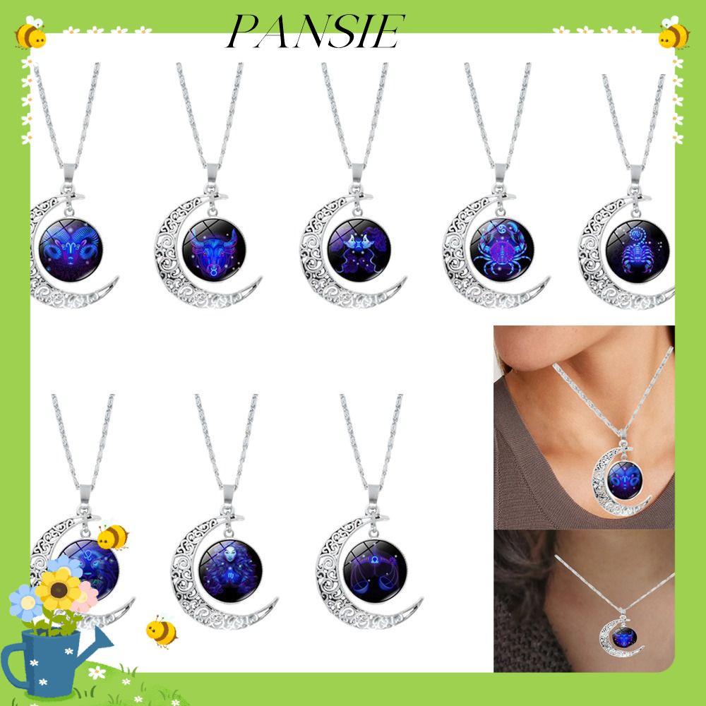 PANSIE 12 Constellation Moon Necklace, Fashion Scorpio Sagittarius ...