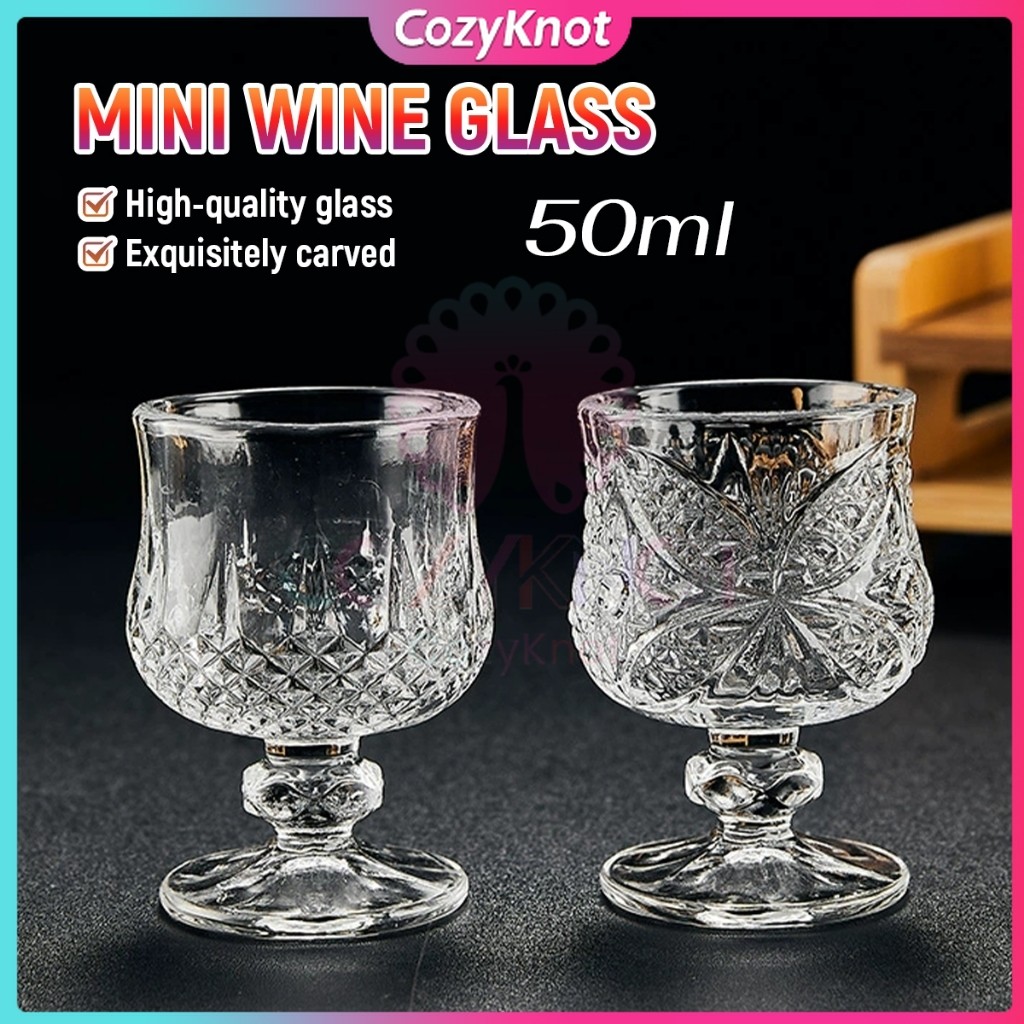 CKT Household Diamond Goblet Wine Whiskey Glass 50ML Champagne Fruit ...