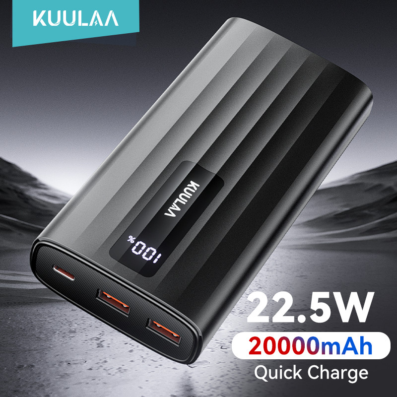 Kuulaa Power Bank 20000mAh 22.5W Large Capacity Battery with LED ...