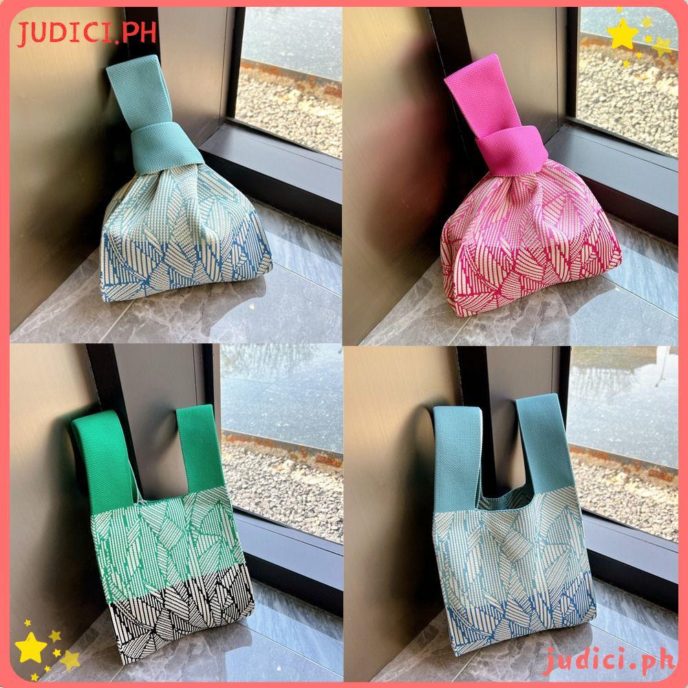 JUDICI Tote Bag Niche Design Shoulder Bag Women Girls Knot Wrist Bag ...